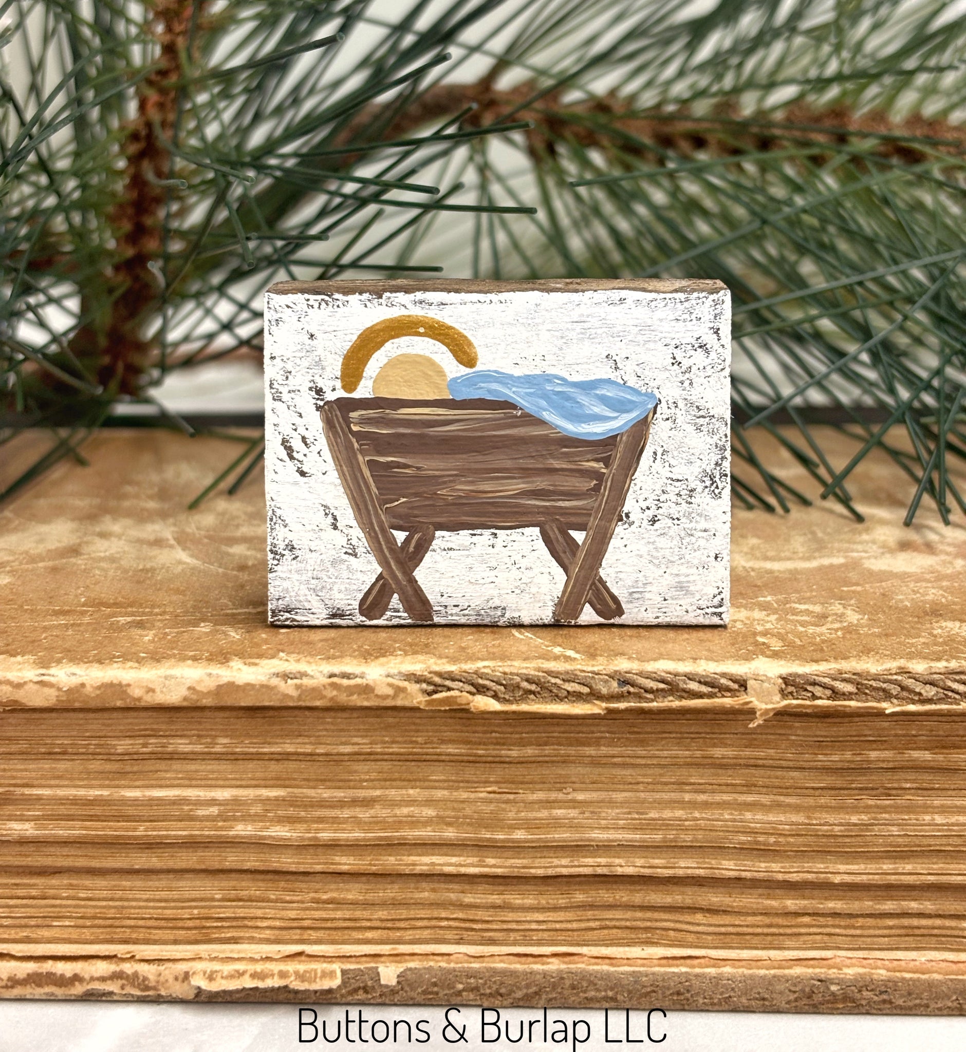 Mini Baby Jesus lath sitter – Buttons & Burlap LLC