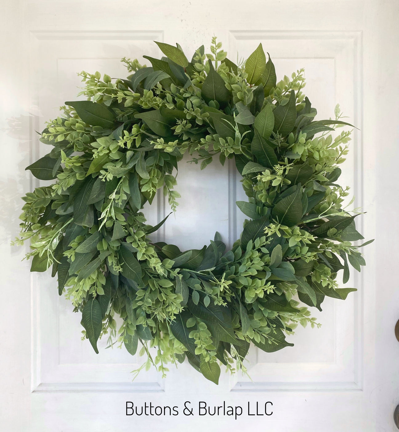 Greenery wreath – Buttons & Burlap LLC